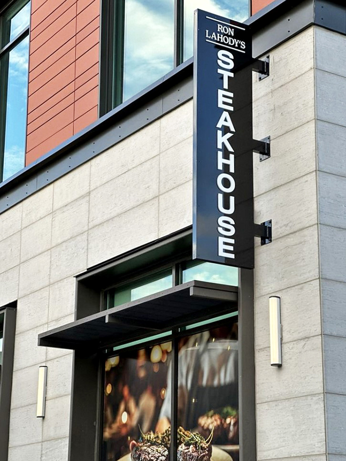 That vertical sign stands tall like a lighthouse guiding meat lovers to their happy place in Anderson.