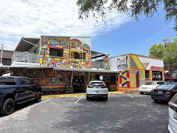 Satchel's doesn't just serve pizza – it serves up a full-blown sensory experience that's pure Gainesville magic.