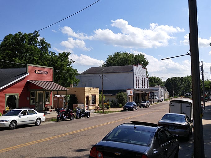 Classic small-town America lives on these quiet streets where neighbors still wave from their porches.