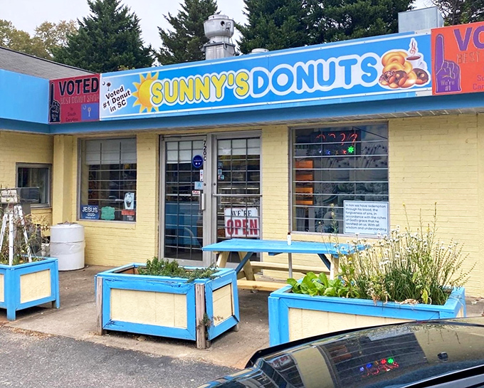 The yellow brick road leads here! Sunny's cheerful exterior promises golden-fried treasures that locals line up for daily.