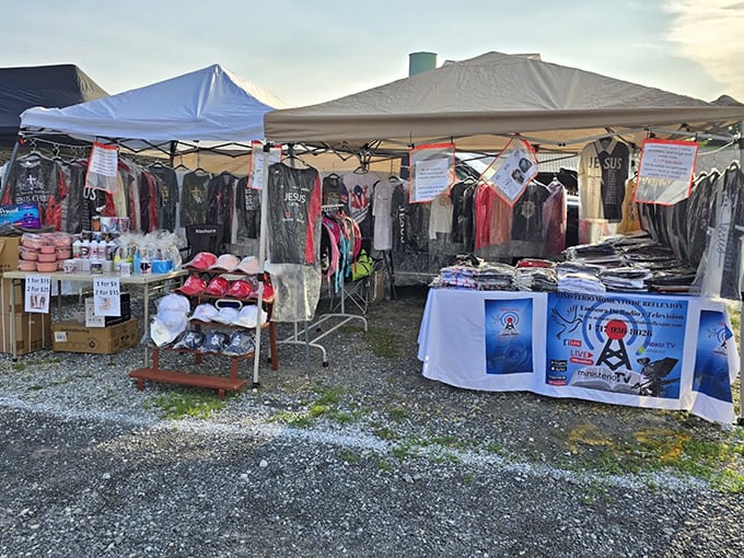 The outdoor market sprawls invitingly under a perfect sky. This isn't shopping – it's a contact sport with better souvenirs.