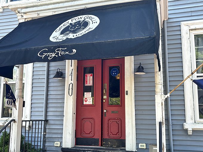 The Grey Fox Grille's charming facade hints at the culinary magic happening inside.