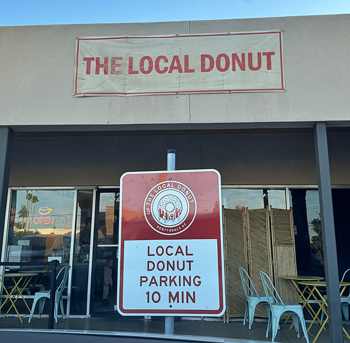 That dedicated parking sign tells you everything about their commitment to customer happiness. 