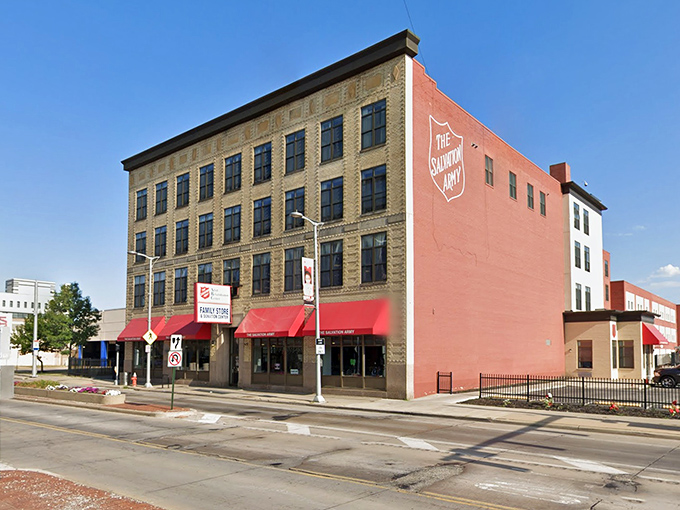 This impressive brick Salvation Army building has seen decades of Cleveland history and houses generations of gently-loved treasures.