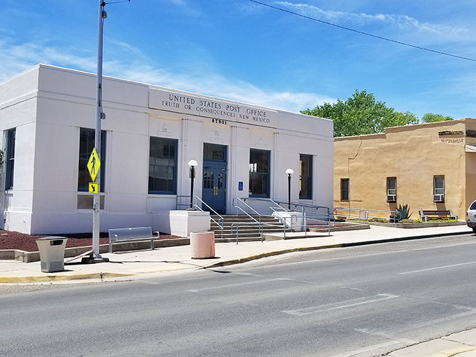 Truth or Consequences' white and golden buildings catch the desert light like they're auditioning for a Wes Anderson film. Quirky name, serious savings!