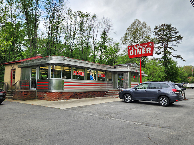 When chrome meets countryside charm, you know you've found something special worth pulling over for immediately.