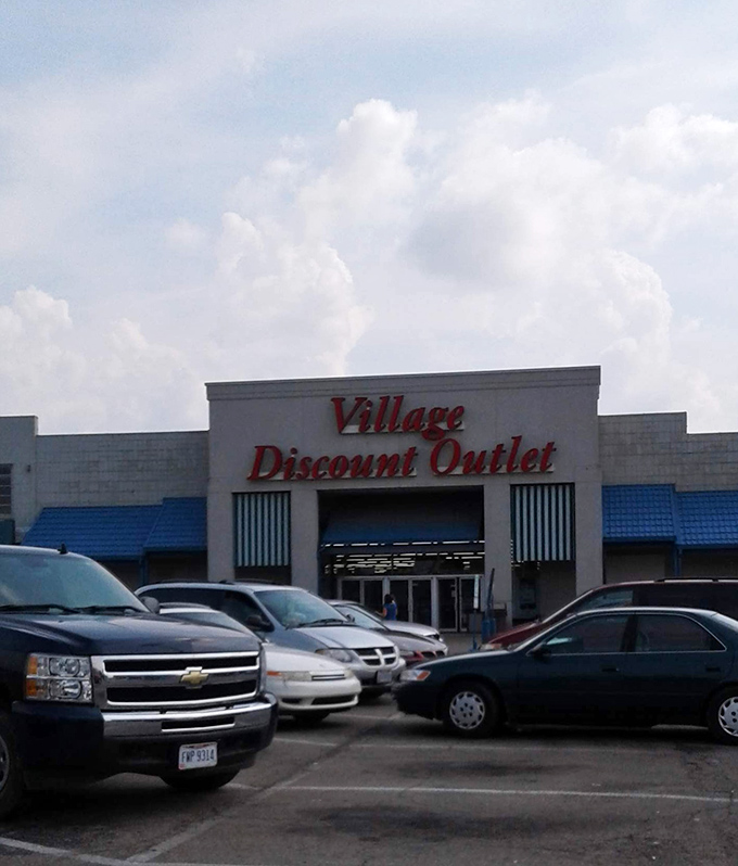 This busy parking lot tells the story - smart shoppers know where to find the best thrift treasures.