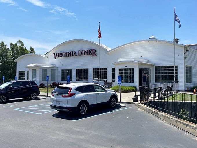 Those curved rooflines aren't just architectural flair—they're the gateway to peanut country's finest comfort food.