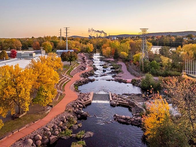 Wausau's revitalized riverfront offers walking paths and scenic views where the city and nature perform their daily dance.