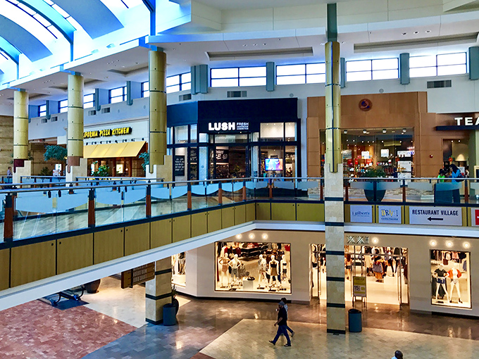 Clean lines and bright spaces make mall walking feel less like exercise, more like exploration adventure.