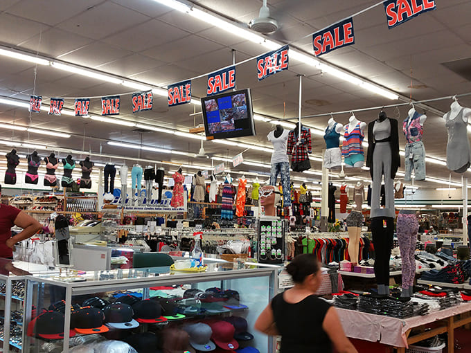 Inside, endless aisles stretch like a treasure hunter's version of the yellow brick road to happiness.