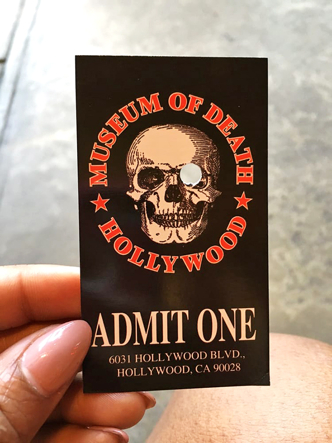 Your golden ticket to the afterlife experience comes with a skull logo. Keep this as proof you survived the visit!