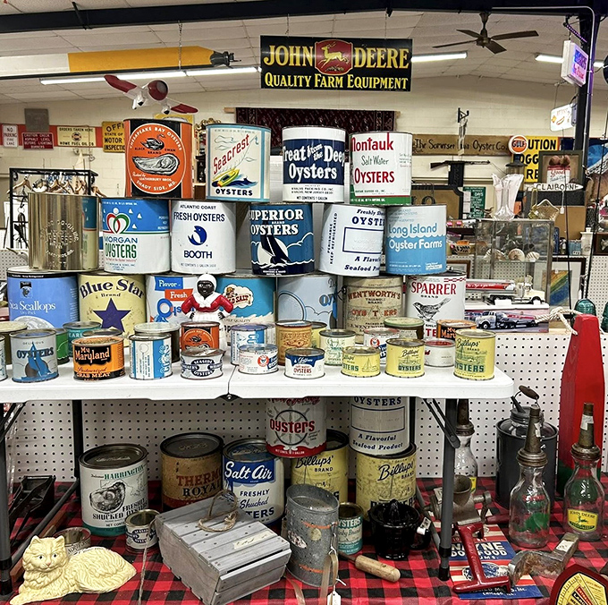 The seafood lover's version of baseball cards! These vintage oyster cans showcase the Chesapeake Bay's briny heritage in technicolor tin.