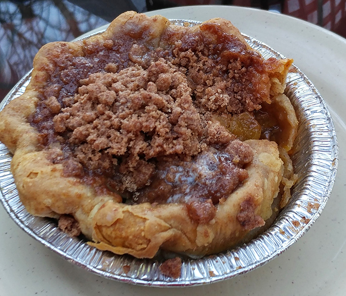 This isn't just apple cobbler &ndash; it's a warm hug in dessert form, with that perfect crumbly topping that your grandmother would approve of and secretly envy.