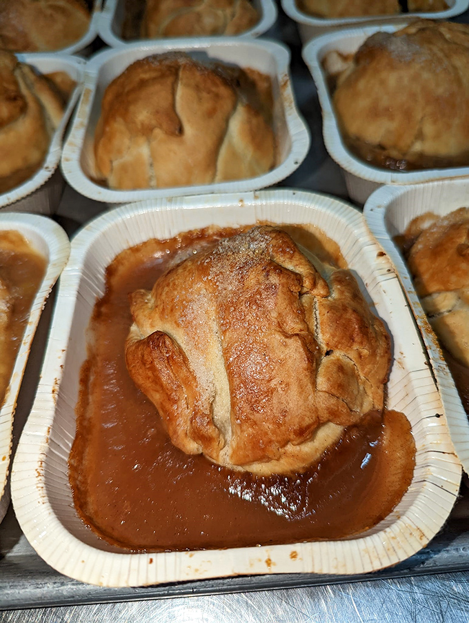 Behold the legendary apple dumpling&mdash;a whole apple wrapped in flaky pastry and bathed in cinnamon-caramel sauce. Diet plans enter at their own risk!