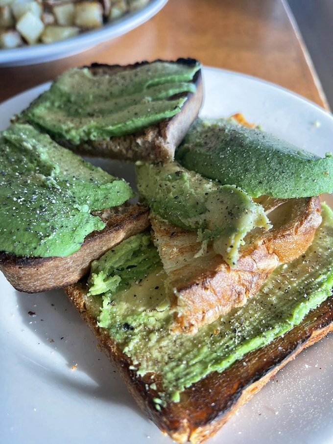 When avocado toast meets artistic presentation, you get Instagram-worthy fuel that actually tastes as good as it looks.