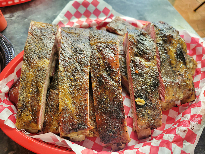 Behold the holy grail of BBQ&mdash;ribs with that perfect smoke ring and bark that makes grown adults weep with joy.