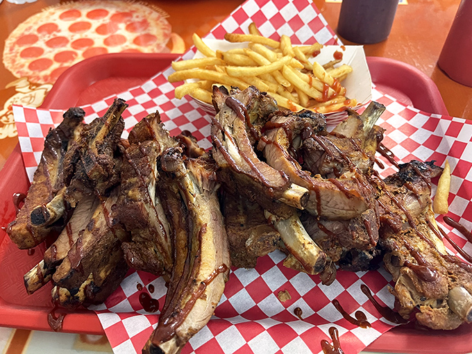 These ribs aren't just falling off the bone&mdash;they're practically filing for independence. The smoke ring tells the whole delicious story.