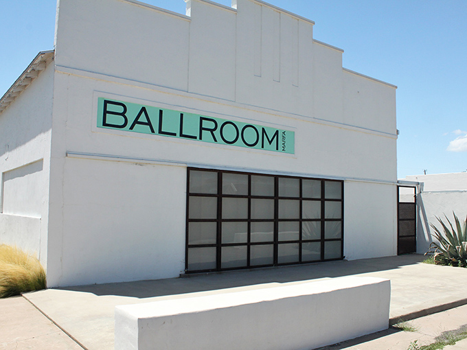 Ballroom Marfa's unassuming exterior belies the cutting-edge art within. Cultural revolution in a former dancehall.