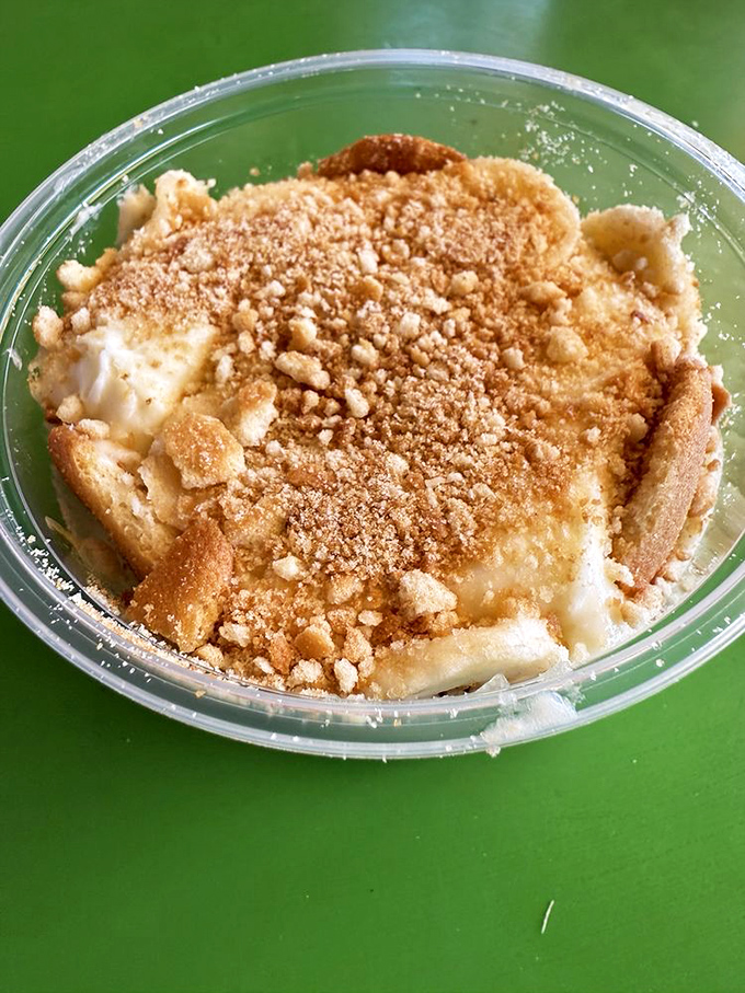 Not your grandma's banana pudding&mdash;unless your grandma was secretly a dessert genius. That crumble topping deserves its own fan club.