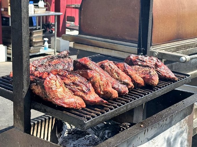 These slabs of meat sizzling on the grill aren't just dinner; they're edible art, their caramelized exteriors promising the kind of flavor that haunts your dreams.