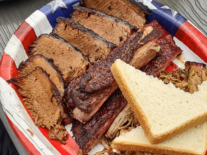 Behold the brisket in all its glory&mdash;each slice showcasing that perfect pink smoke ring that barbecue aficionados dream about at night.