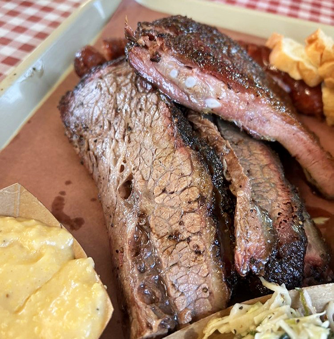Behold the holy grail of Texas barbecue &ndash; brisket so tender it practically melts.