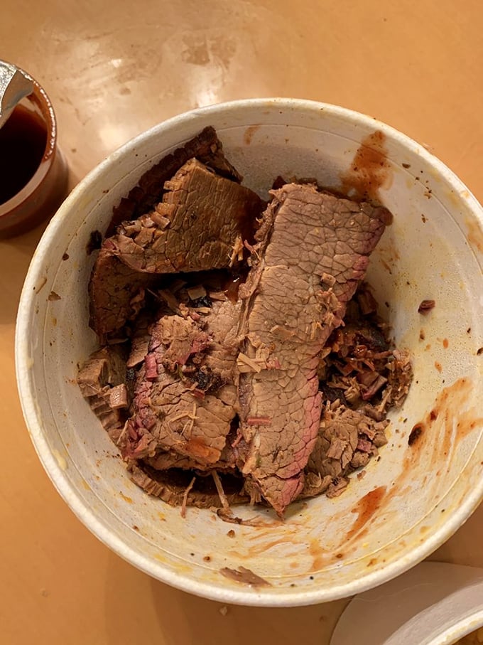 Behold the holy grail of barbecue&mdash;brisket with that perfect pink smoke ring. This isn't just meat; it's a time capsule of patience and expertise.