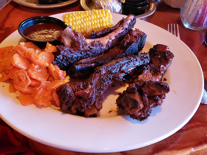 These beef ribs aren't just dinner, they're an event. Smoky, substantial, and served with corn on the cob that's actually worth eating.
