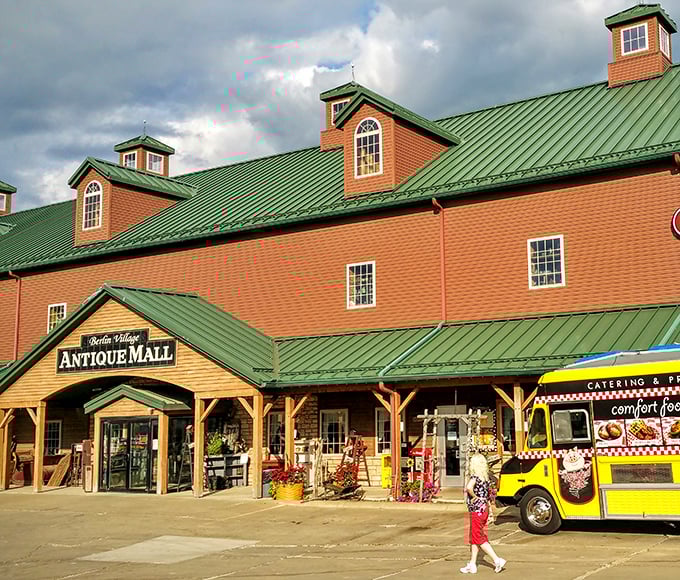 The Berlin Village Antique Mall proves that barn-sized buildings make everything better, especially shopping for treasures.