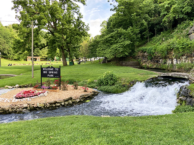 Big Spring Park's rushing waters have been the heart of Neosho for generations—Mother Nature's version of a front porch where everyone gathers.