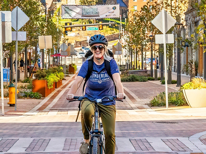 Pedaling through downtown Cumberland offers more than exercise—it's a front-row seat to affordable living wrapped in Victorian architecture and mountain views.