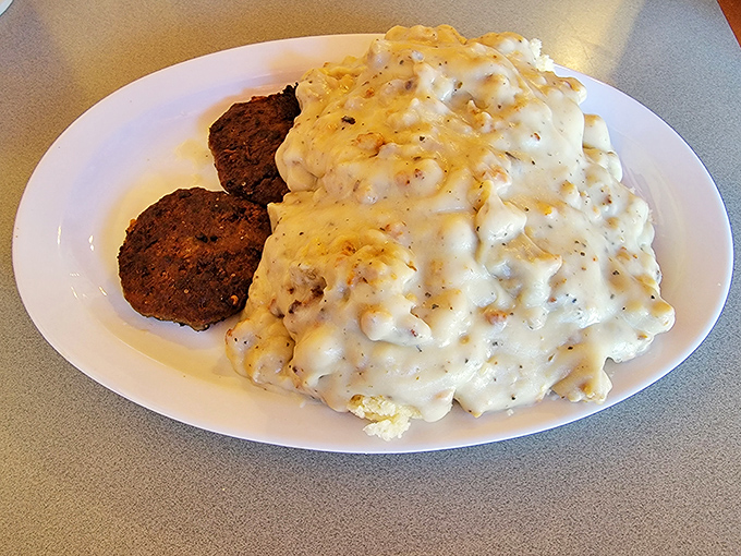 This isn't just biscuits and gravy &ndash; it's a cloud of creamy, peppery heaven that makes you question all other breakfast choices.