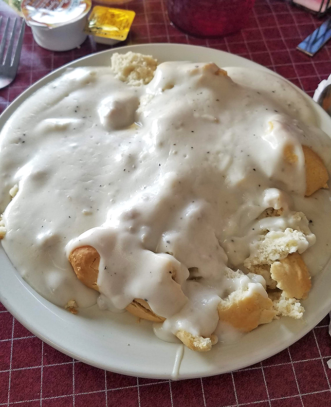 Behold the biscuits and gravy&mdash;a masterpiece of comfort so legendary it deserves its own zip code. That pepper-speckled gravy is practically drinkable.