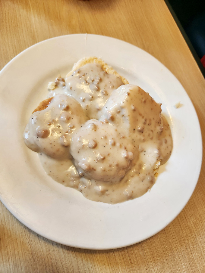 Biscuits and gravy so rich and creamy, they could convince a cardiologist to take the day off. Worth every delicious, indulgent bite.