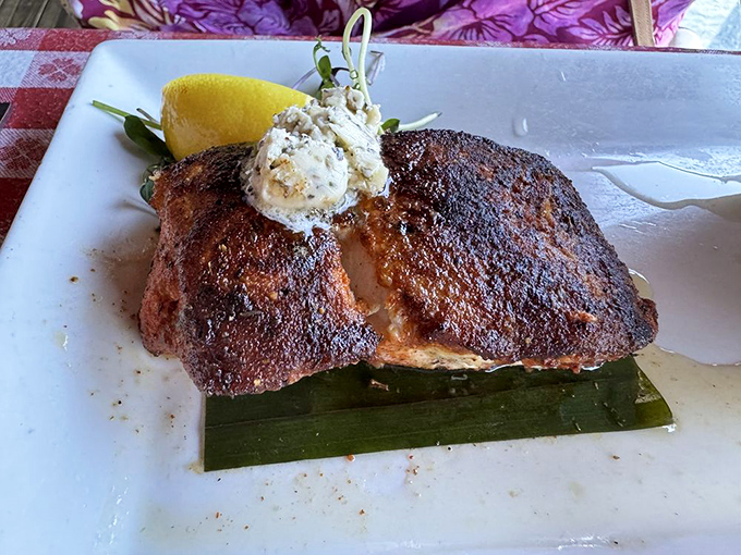 Blackened mahi-mahi that's dressed to impress, with herb butter melting seductively on top. Fish this fresh doesn't need much convincing to taste amazing.