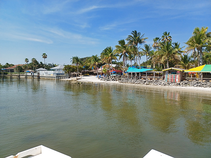 At Blackfins, paradise comes with umbrellas &ndash; both in your tropical drink and shading your waterfront table where the Indian River Lagoon provides dinner theater.