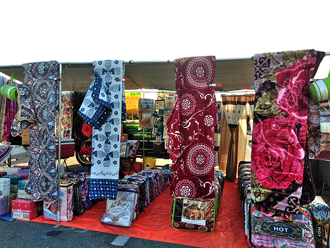 These aren't just blankets; they're woven stories hanging in the California sunshine, each pattern a conversation starter for your living room.