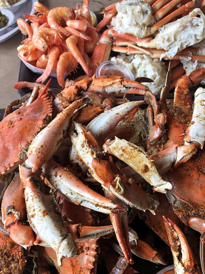 Blue crab heaven! These spice-dusted beauties aren't just seafood&mdash;they're an interactive dining experience where the reward is sweet, tender meat worth every crack.
