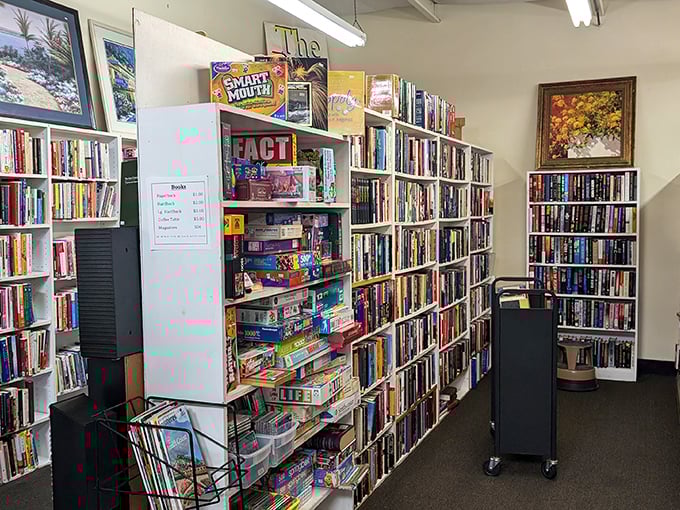 Bibliophiles beware: enter the book section intending to "just browse" and leave with a tower of paperbacks tall enough to warrant its own zip code. 