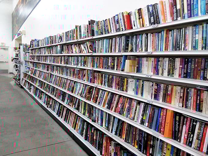 Bibliophiles, beware! You might need an extra bookshelf after browsing these well-organized literary treasures spanning every genre imaginable.