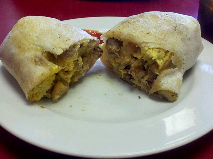 The star of the show in all its glory &ndash; a breakfast burrito that doesn't need Instagram filters to make your stomach applaud.