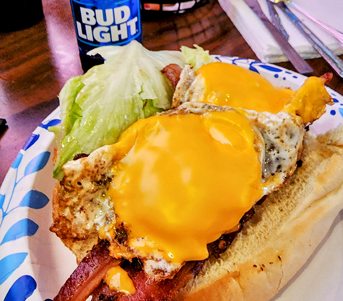 This breakfast hoagie doesn't just say good morning &ndash; it belts it out with melted cheese cascading over eggs and meat like a sunrise worth waking up for.