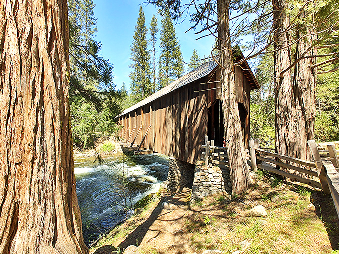 Riverside real estate at its finest, where the South Fork Merced provides the perfect soundtrack.