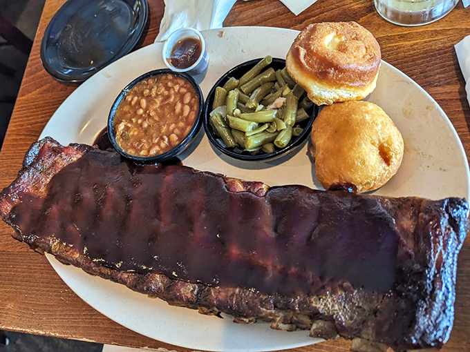 This brisket plate could make a vegetarian reconsider everything they thought they knew about happiness.