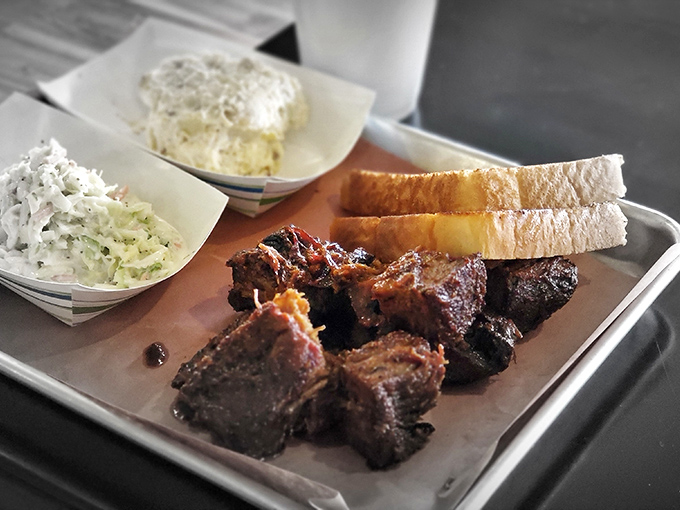 Burnt ends that could make a vegetarian weep with temptation. These glistening cubes of brisket heaven are what barbecue pilgrims dream about.
