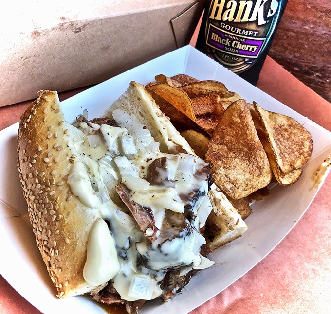 This isn't just a sandwich &ndash; it's a brisket revelation with melty cheese and house-made chips that'll haunt your dreams.