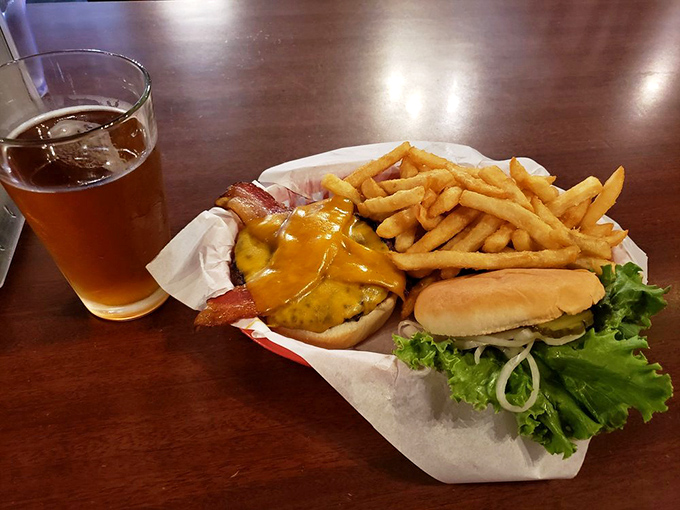 Behold the legendary burger that's causing all the fuss &ndash; crispy perfection drowning in heavenly gravy. 