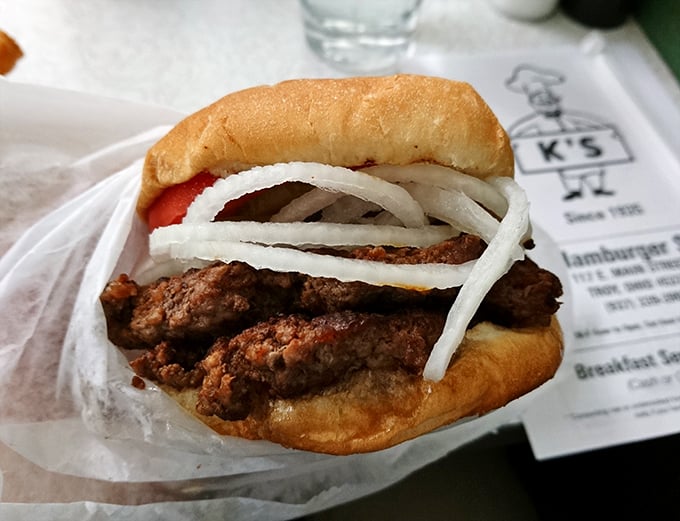 This isn't just a burger&mdash;it's edible history. Hand-formed patty, fresh onions, and a bun that's been toasted with respect, not rushed.