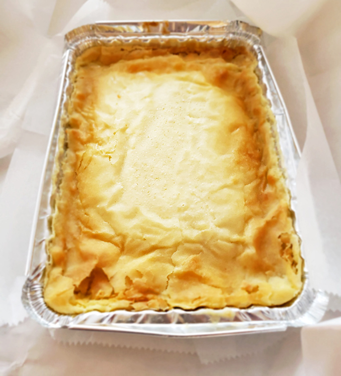 Behold the buttercake: proof that aluminum pans can hold miracles, not just leftovers.